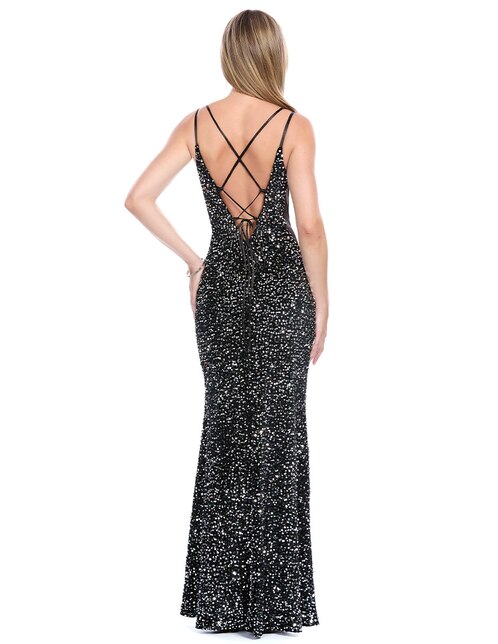 Vestido largo de fiesta Eva Brazzi espalda cruzada 4