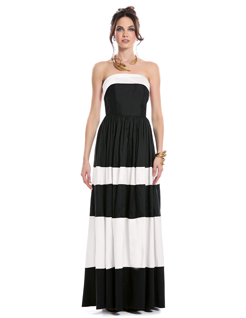 Vestido largo de fiesta Eva Brazzi escote regular